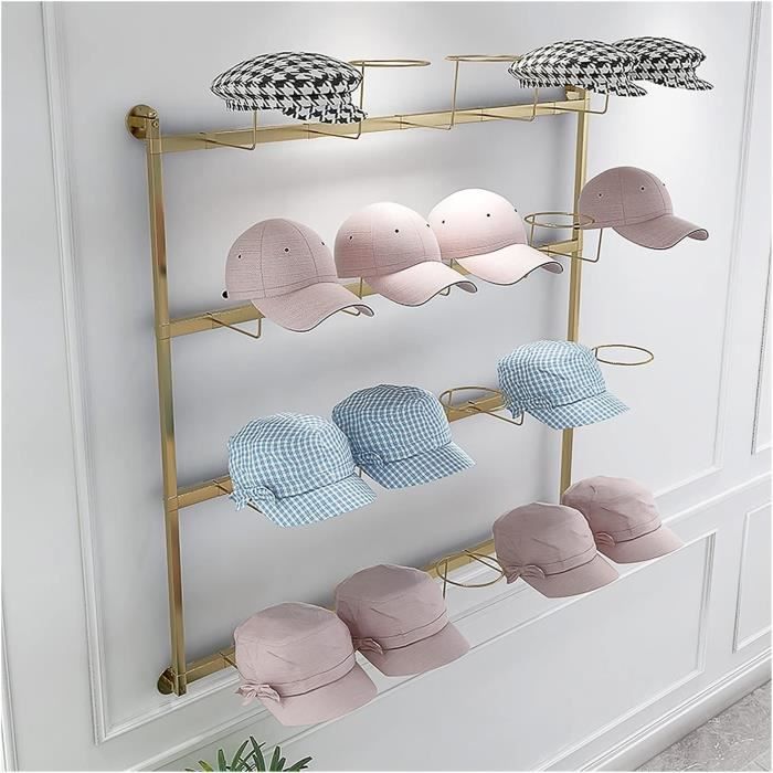 Étagère Porte-Chapeau En Fer Moderne Pour Mur, Présentoir De Détail À 4 ...