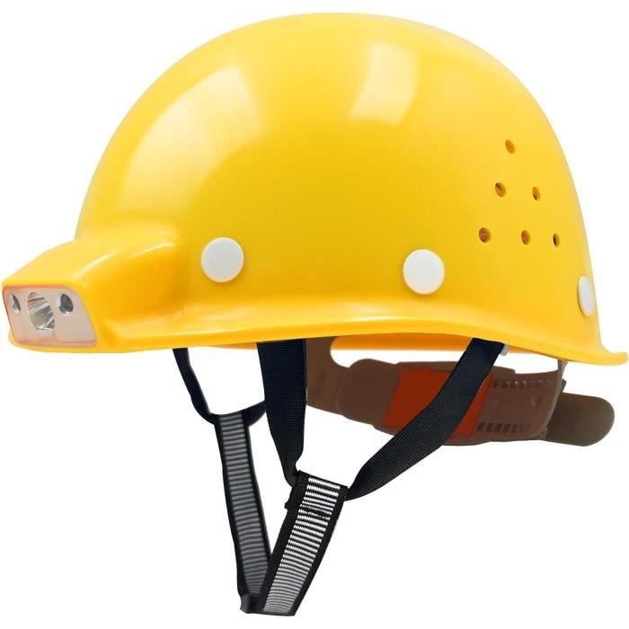 Casque De Chantier En397 Avec Éclairage Led, Usb Rechargeable Casque De ...