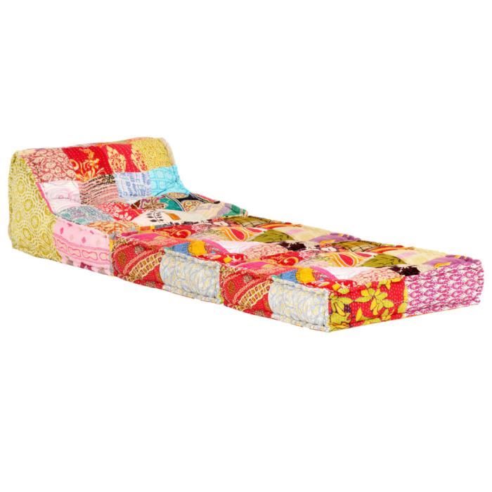 Canapé modulaire Patchwork Tissu - MEN - Convertible - Multicolore ...