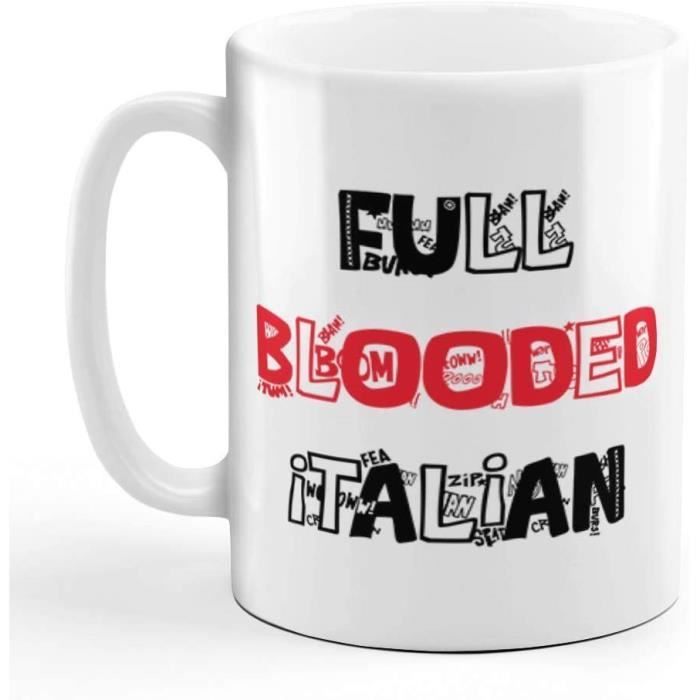 Tasse à café en céramique Full Blooded Italian Countries Pride White ...