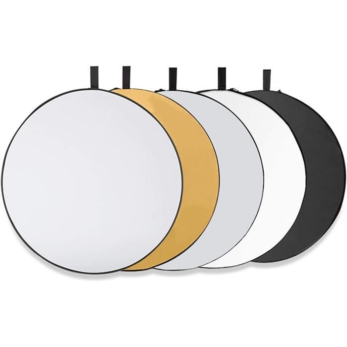 5-en-1 Réflecteur de Lumière Multi-Disque 80cm portable Translucide ...