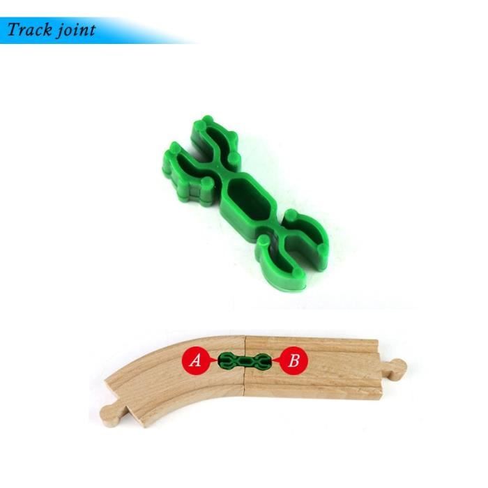 Joint de rail de couleur Ensemble de rails de Train en bois de hêtre ...