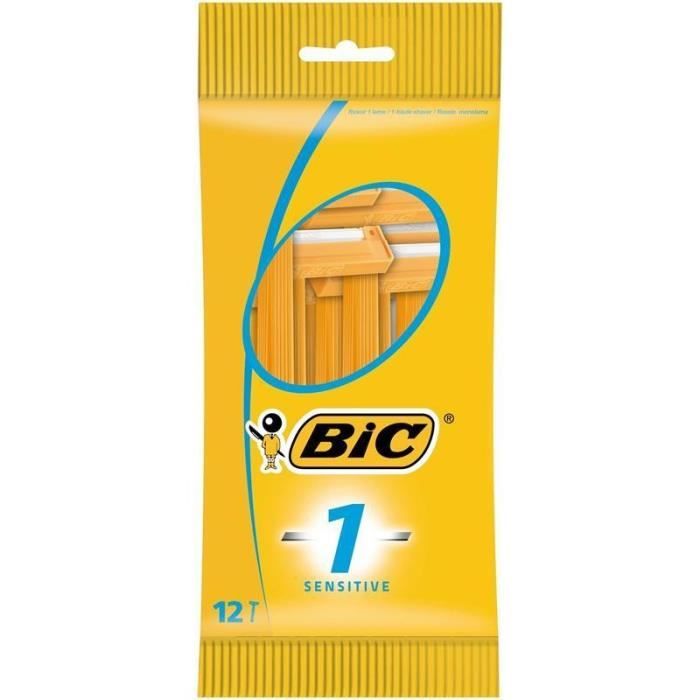 Rasoirs Jetables - BIC - Lot de 12 - Pour Homme - Rasage Doux et ...