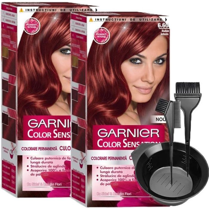 6.60 Rouge Rubis Fonse Garnier Color Sensation Lot de 2 + Set Outil ...