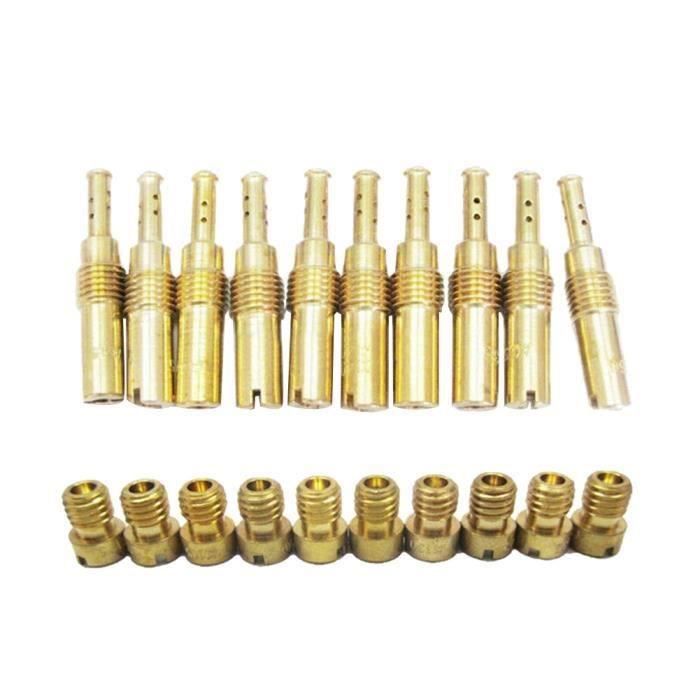 FLYING-Kit de Jet Principal de Carburateur 10 PièCes et Jet Lent-Pilote de 10 PièCes pour ...