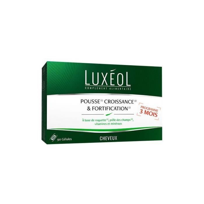 Luxéol Cheveux Pousse Croissance & Fortification 90 gélules 3 Mois (90 ...