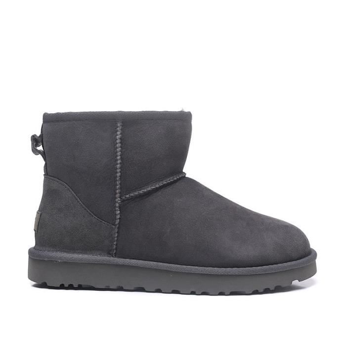 Boots UGG W Classic Mini II femmes Boot Gris - Cdiscount Chaussures
