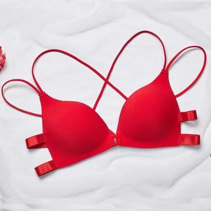 Soutien-gorge,Soutien-gorge Push-Up Sexy sans os pour femmes,sous-vêtement Invisible,Sexy,dos nu ...