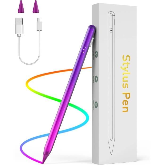 Stylet Usb-C Pour Ipad 10E-9E Gén, Apple Pencil 2E Gén Pour Apple Ipad Pro 12,9 6E-5E Gén, Ipad ...