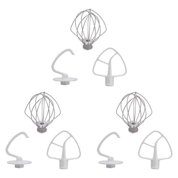 3X Crochet de Pâte K45DH K45B Batteur Plat Enduit K45WW Fouet En Fil ...