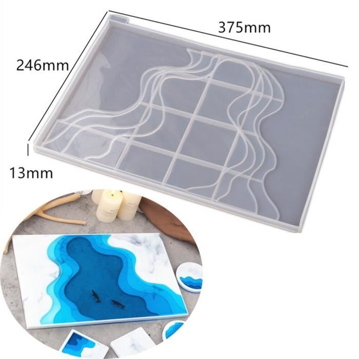 MOULE A MODELER,tray--Moule en Silicone pour résine époxy, grand ...