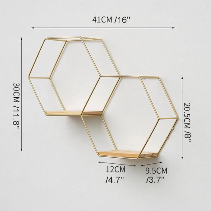 Etagere Mural Hexagonal
