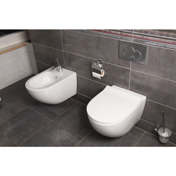 Geberit - Pack WC Bati Geberit DuofixBasic + VITRA Cuvette sans bride ...