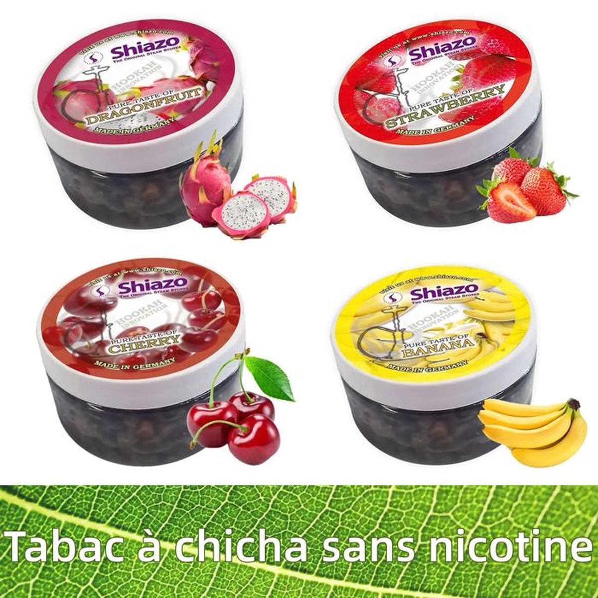 RMAN® Shiazo Shisha Premium Vapeur Pierre Tabac 4 Saveurs De Mélange De ...