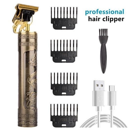 Dragon ABS 01 Tondeuse à barbe T9 pour hommes, rasoir 0mm, sans fil, coupe de cheveux ...