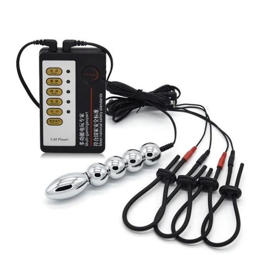 Plus BDSM Électro Choc Métal Anal Godemichet Anal Masturbateur Masseur Prostatique Électrique ...