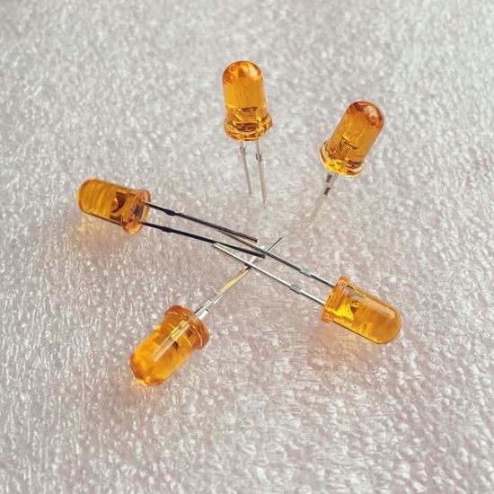 Multiprise,LED orange 5mm à pieds longs 16, 100 pièces, diode électroluminescente, nouveauté ...