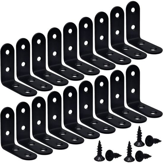 REGLE - EQUERRE Lot de 20 équerres d'angle en acier inoxydable - Angle ...