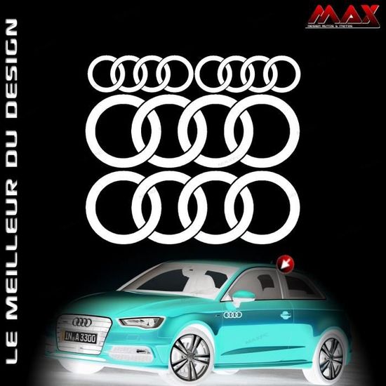 Stickers AUDI A1 A3 A4 A5 A6 Q3 Q5 Q7 TT RS 200-100 mm autocollant ...