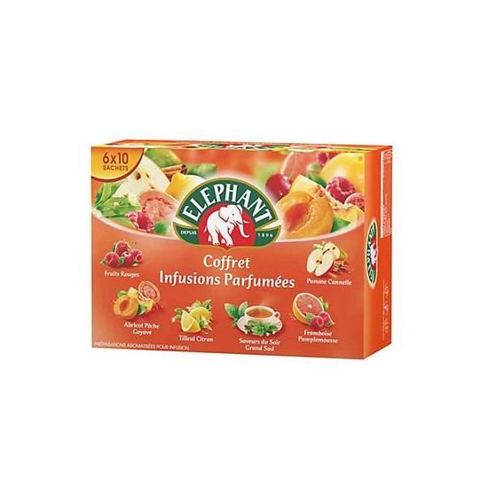 Coffret infusions parfumées 60 sachets Elephant - Cdiscount Au quotidien