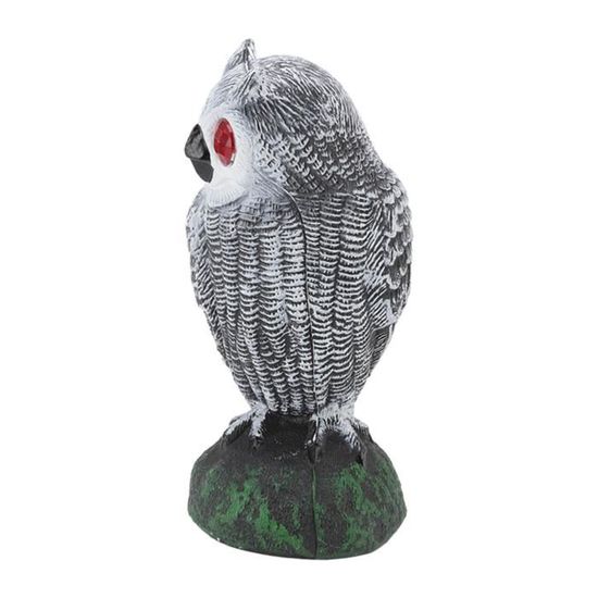 Fafeicy Lot de 2 Hibou Répulsif Oiseaux Plastique Yeux Rouges Effrayant ...