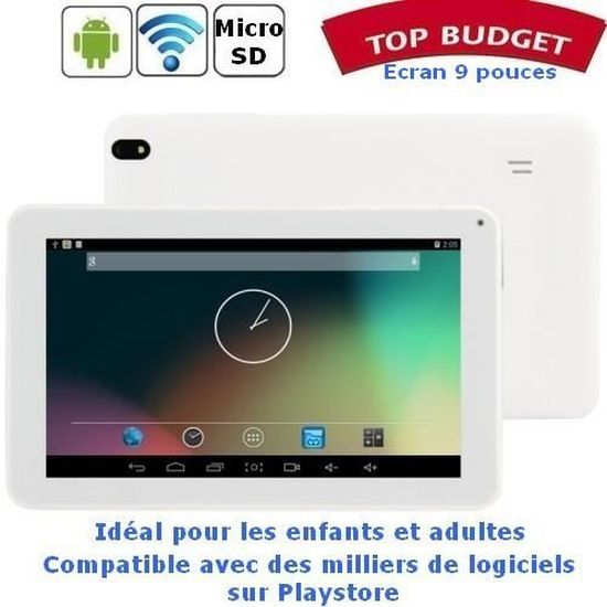 Tablette-PDA Tactile 9 pouces Android 4 Wifi blanc - Cdiscount Jeux ...