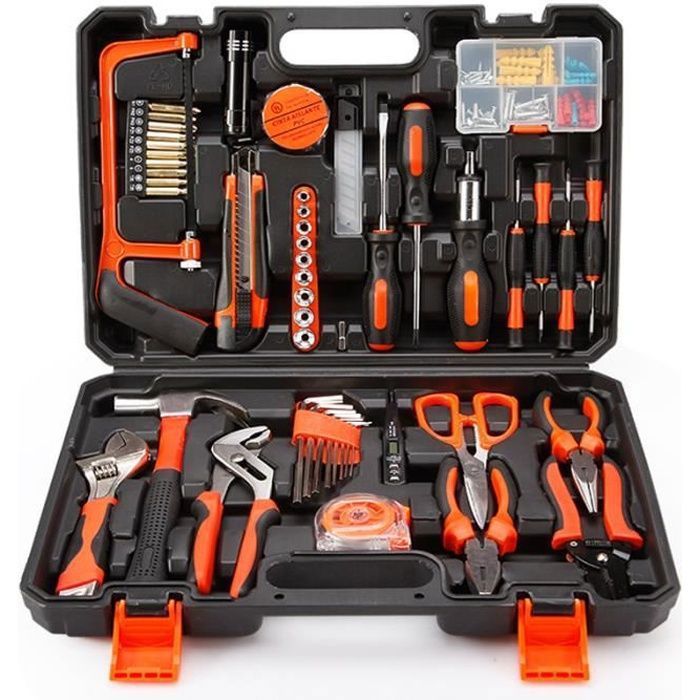 Outils main 102 pices Malette Outils Complte 102 pcs pour Bricolage ...
