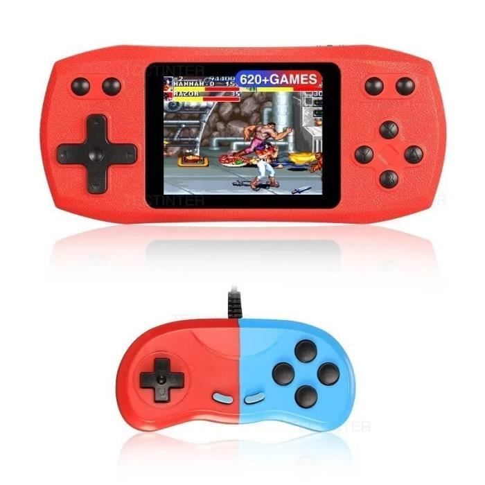 Rouge avec gamepad - Console de jeux vidéo rétro avec 620 jeux ...