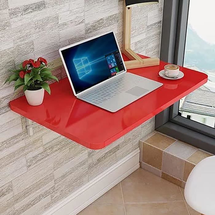 Table Murale Rabattable En Bois, Table Pliante Flottant Murale Table ...