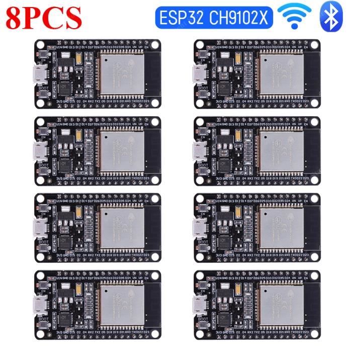 CH9102X 8PCS - Carte de Développement ESP32 ESP32S IOT, Wifi + Module Bluetooth, Consommation d ...