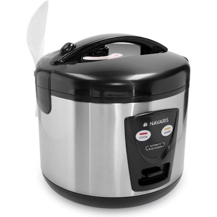 Navaris Cuiseur à Riz Vapeur 1,2L - Autocuiseur 500W 200V - Maintien au ...