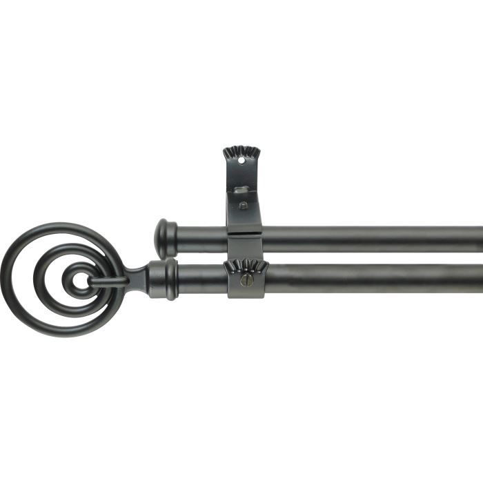 Tringle double fer forgé en kit D20 modèle Anneaux - Cdiscount Maison