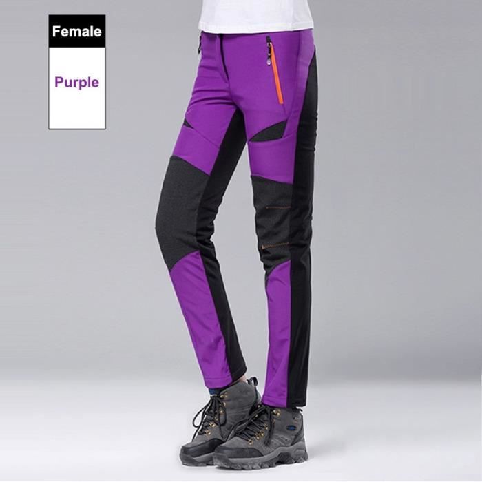 Femme Violet Taille XL pantalon de cyclisme en polaire, coupe-vent, thermique, pour Sports d ...