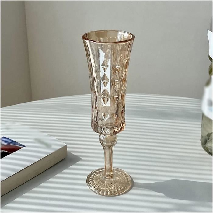 Flûtes À Champagne 6 Pièces Verres À Champagne En Relief Maison Vintage ...
