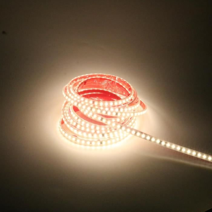 5M Bandeau Led Autocollant 220V Recoupable 10Cm Led Strip Blanc Neutre ...