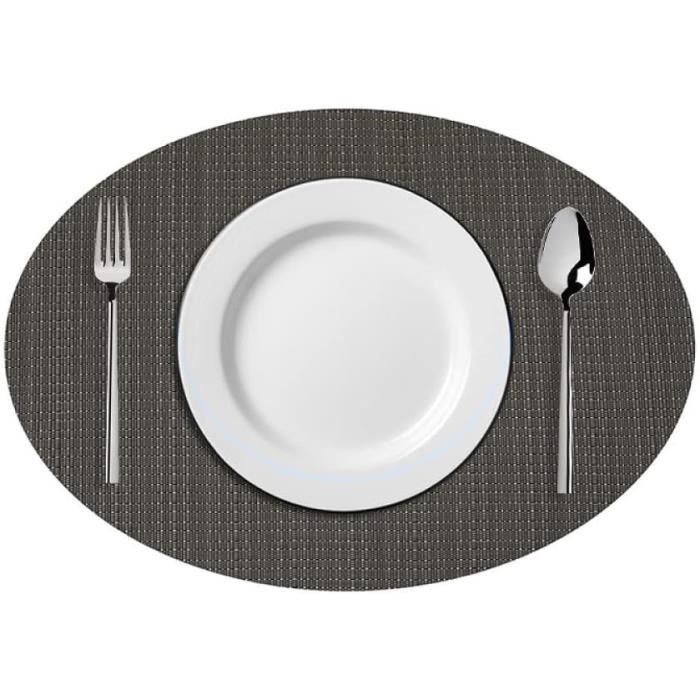 Lot De 6 Sets De Table Ovales Pour Table Ronde,Table À Manger ...
