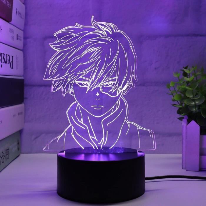 My Hero Academia Lampe Illusion 3D, Figurine Mha Veilleuse Led Usb ...