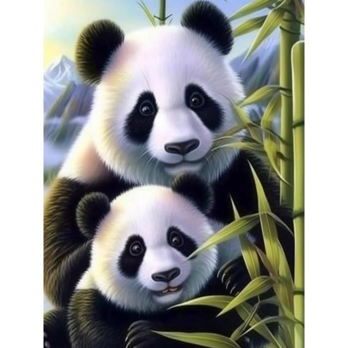 5D Diamond Painting Panda, Broderie Diamant Animal, Canevas Diamant Kit ...