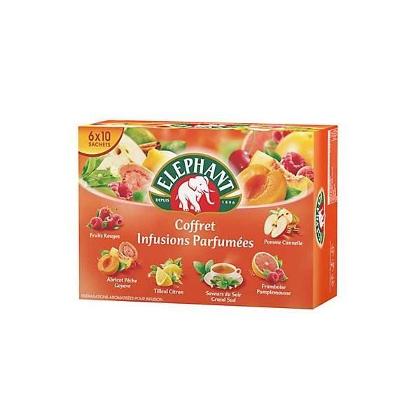 Coffret infusions parfumées 60 sachets Elephant - Cdiscount Au quotidien