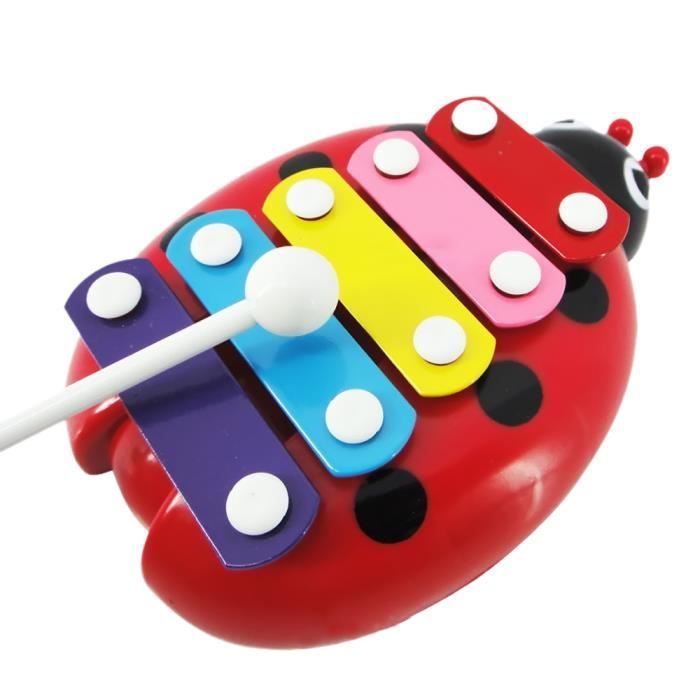 Elisona® instruments de musique Xylophone en bois Lady Bug pour les ...