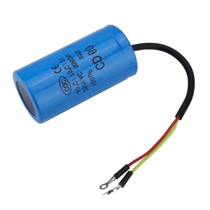Condensateur de marche CD60 avec fil, condensateur de marche 250V AC ...