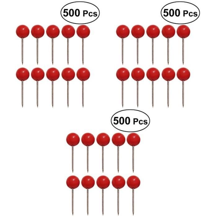 1500 pcs poussent la tête de la tête de boule ronde POCKS AVEC POINT ...