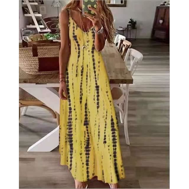 Robe longue à col en V pour femme - Marque - Modèle - Grande taille 5XL ...