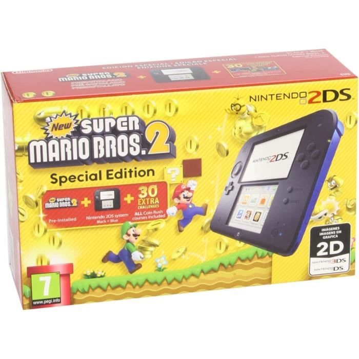 Console portable - NINTENDO - 2DS - Noir/Bleu - Super Mario Bros 2 ...