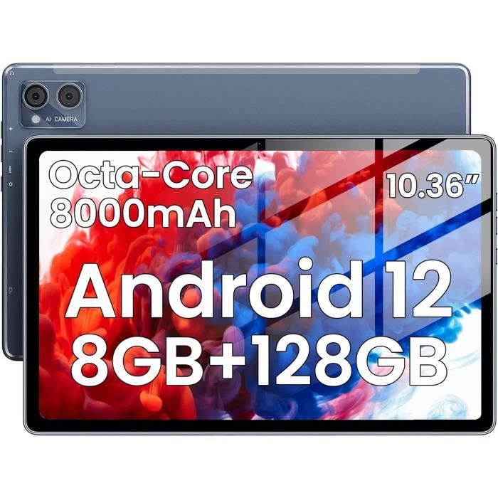 Tablette Android 12 Tablette 10,36" Avec 8 (4+4) Go De Ram + 128 Go De ...