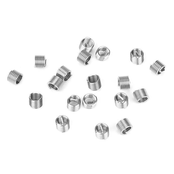 Shipenophy Insert de réparation de filetage 100 pcs M5 en acier ...