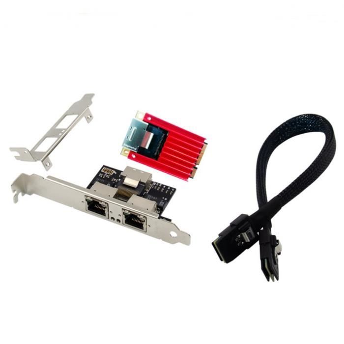 Carte RéSeau PCIE Gigabit Ethernet Mini PCIe Double Port 1000M RJ45 ...