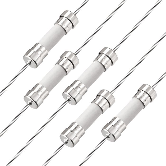 SOURCING MAP Fusible à fusion lente 250V T6,3A Fusible en céramique à fil conducteur temporisé ...