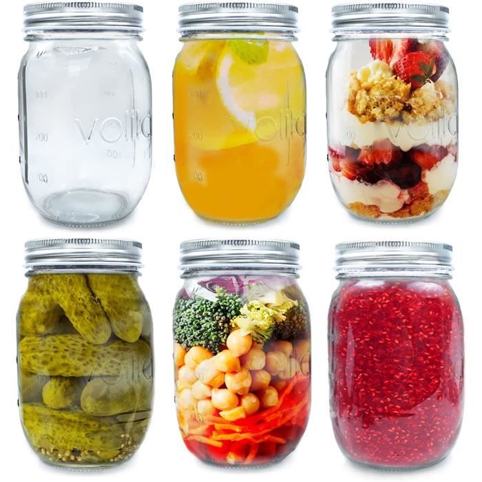 Bocaux en Verre avec Couvercles - Bocaux de Conservation en Verre pour ...