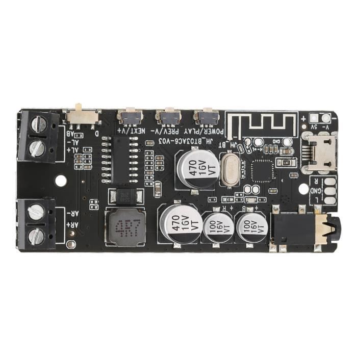 TMISHION Carte amplificateur stéréo Bluetooth Module récepteur Bluetooth bricolage carte ...